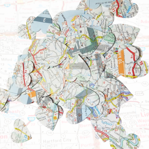 Vintage Recycled Road Map Paper Confetti – Pantaloons Confetti